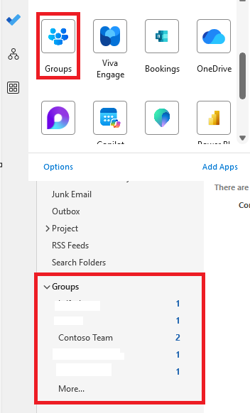 Groups is not available as an app in Outlook Classic. - Microsoft Q&A
