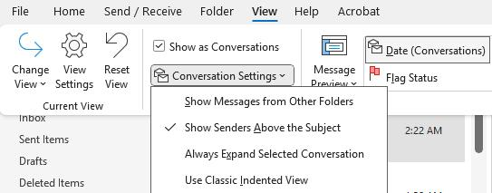 How to hide messages in "sent mail" folder from Converstation Thread ...
