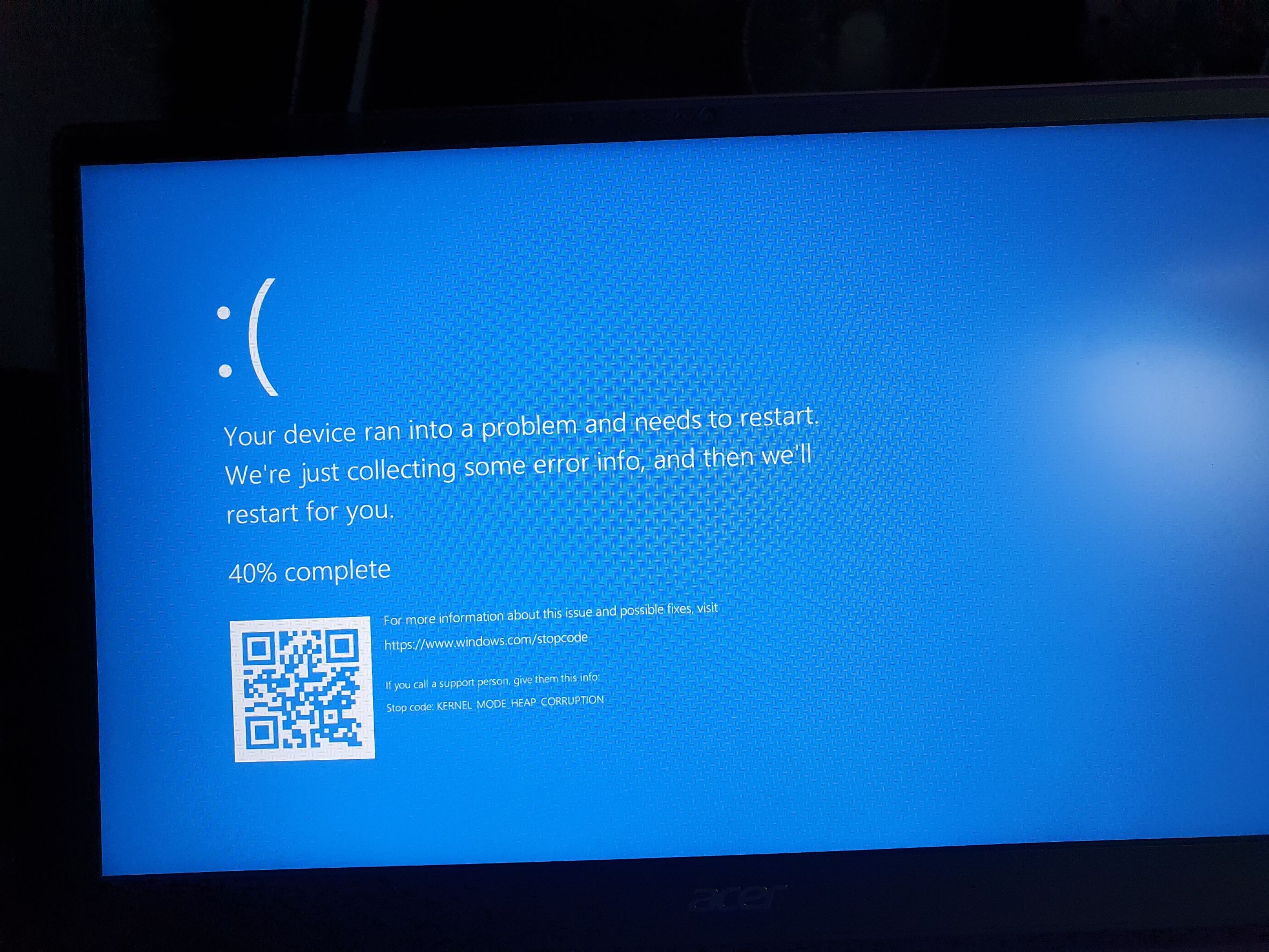 เกิด BSOD เวลาเปิดเครื่อง Stop code: kernel mode heap corruption ...