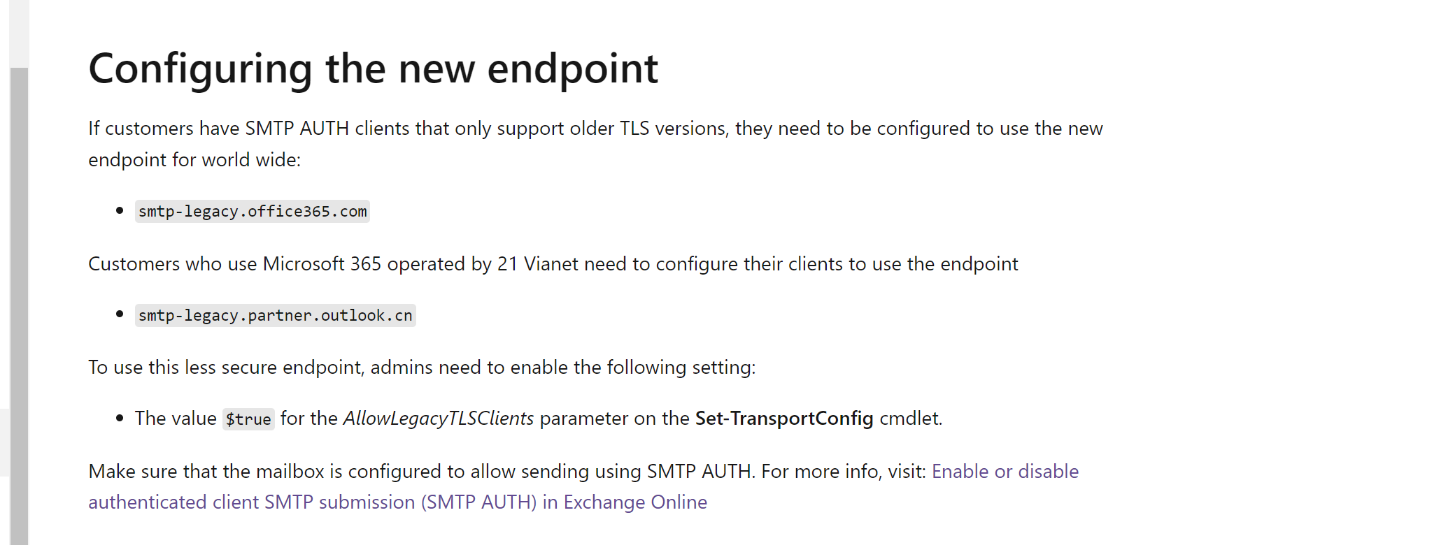 SMTP AUTH Modern authentication in managed devices - Microsoft Q&A