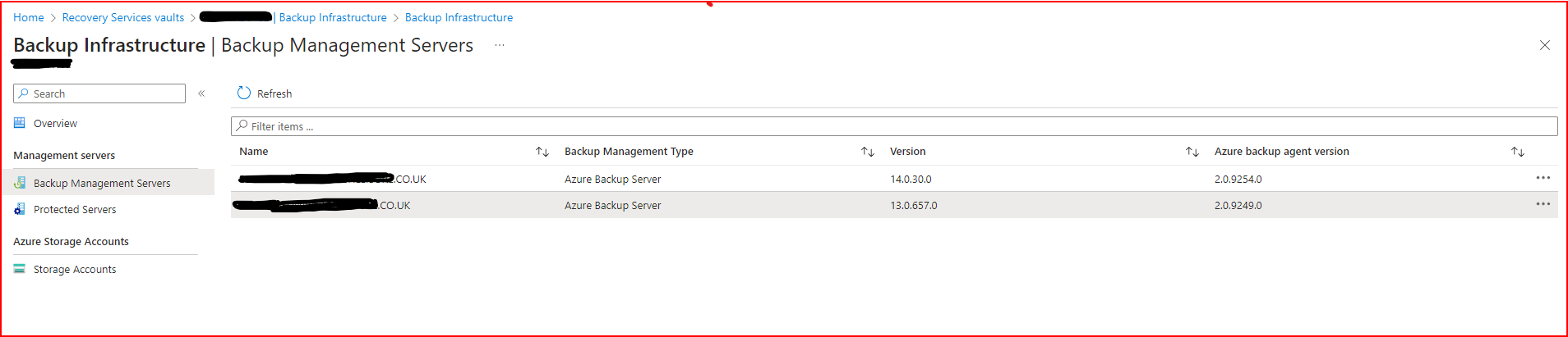 How can I delete an old orphaned Backup Management Server - Microsoft Q&A