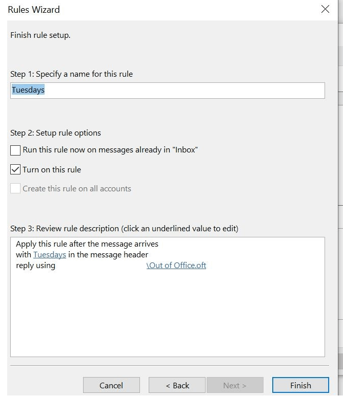 Outlook - recurring out of office replies? - Microsoft Q&A