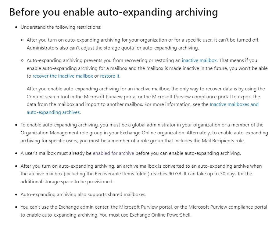 How to extend archive storage in M365 with busineess premium - Microsoft Q&A