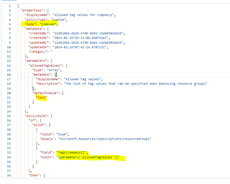 How to enforce a Tag value on an optional Tag - Microsoft Q&A