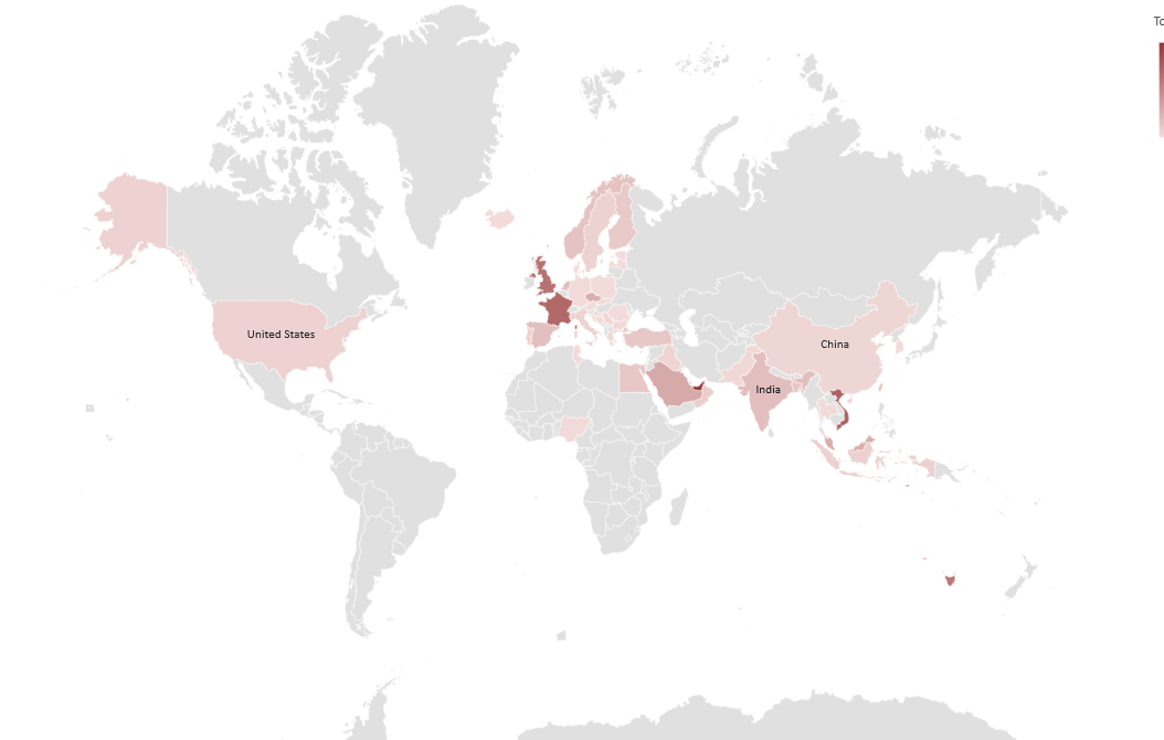 When showing Country data in 3d Maps in Excel, Australia is not shown ...