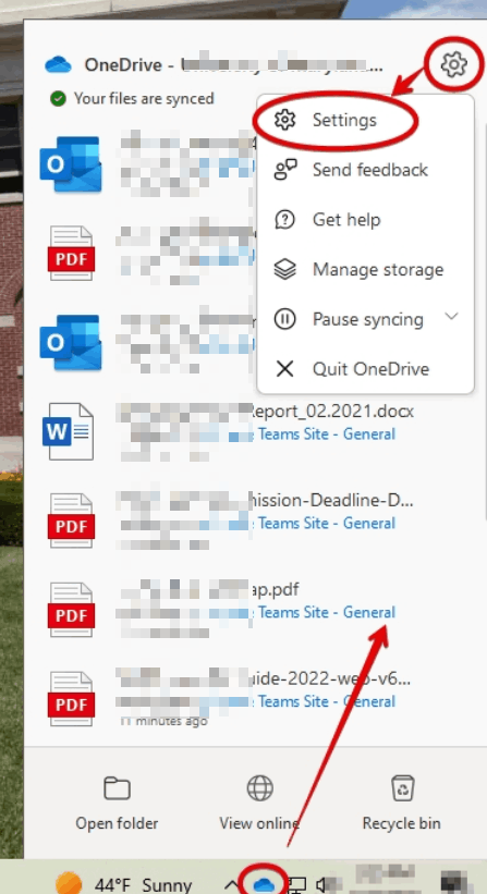I am trying to open the dialog box on my OneDrive folder but when I ...
