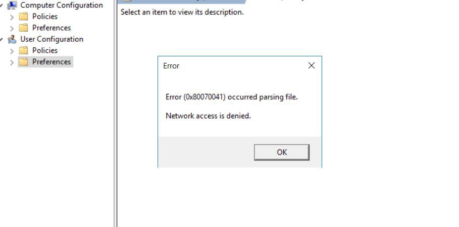 GPO error 0x80070041, network access is denied - Microsoft Q&A