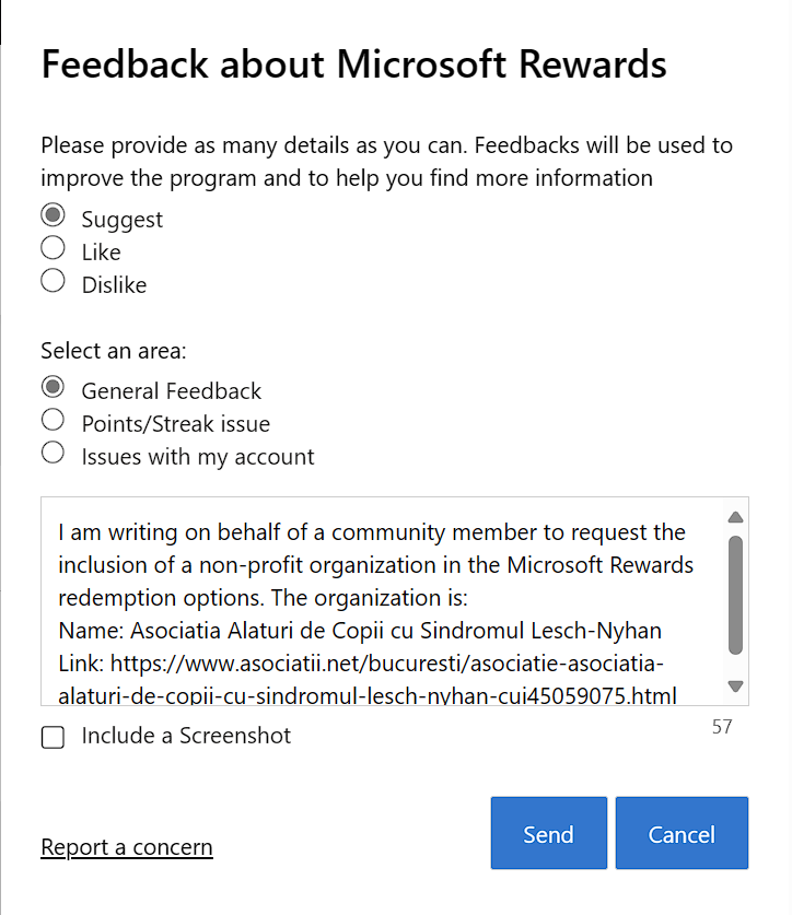 How to add a non-profit asociation in microsoft rewards program ...
