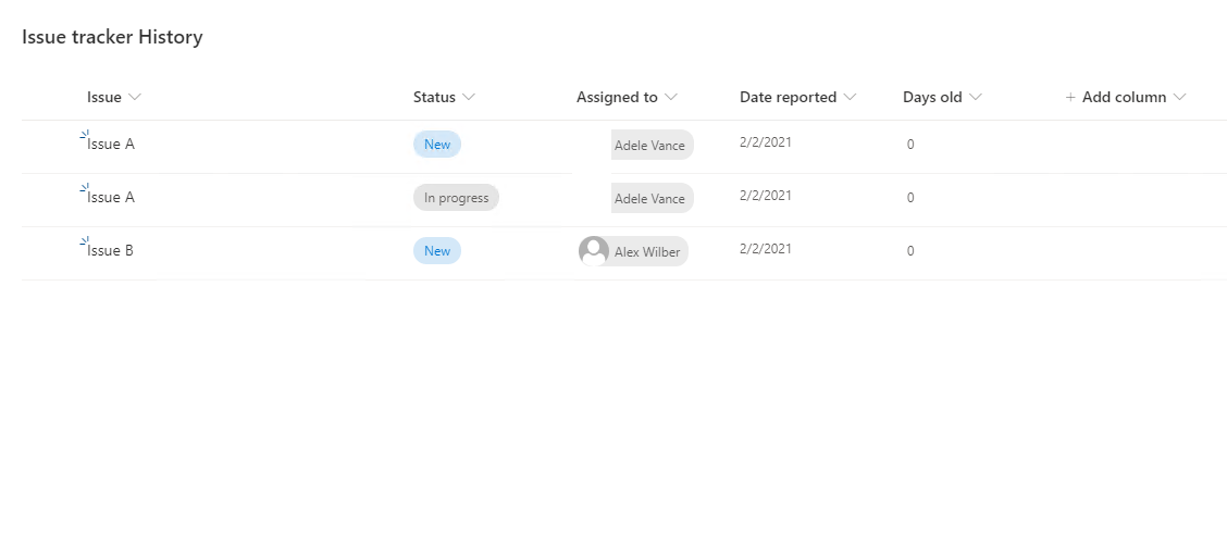 Can you show a history of edited records in MS Lists (Modern ...