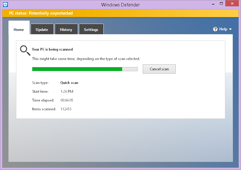 Windows Defender won't finish scan - Microsoft Q&A