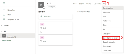 In MS PLANNER - Trying to export planner boards to excel - Option not ...