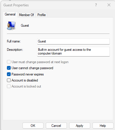 Guest account on Windows 11 Pro - Microsoft Q&A