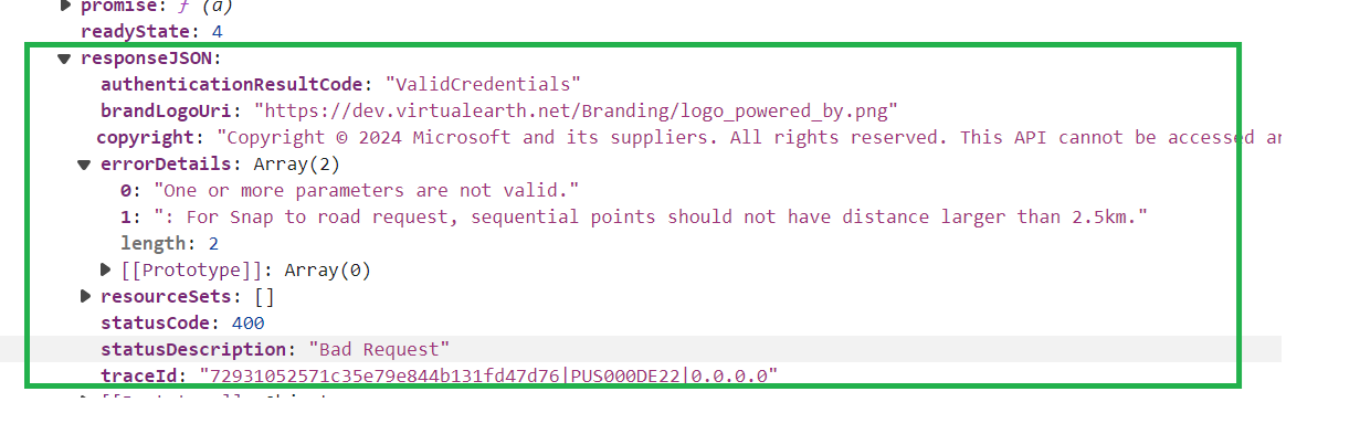 Snap To Road Api Issue Microsoft Qanda 