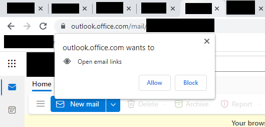 "outlook.office.com wants to open email links - Microsoft Q&A