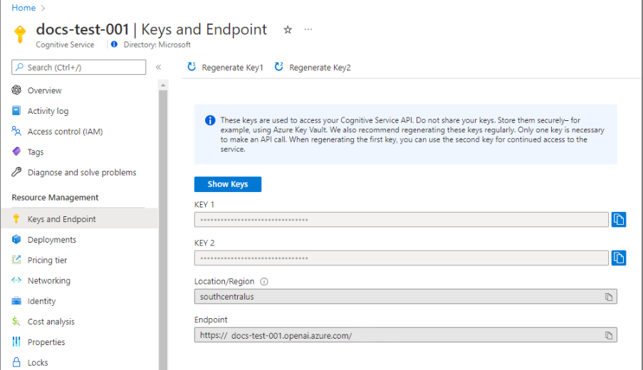 What is the expire time for the Azure OpenAI api key? - Microsoft Q&A