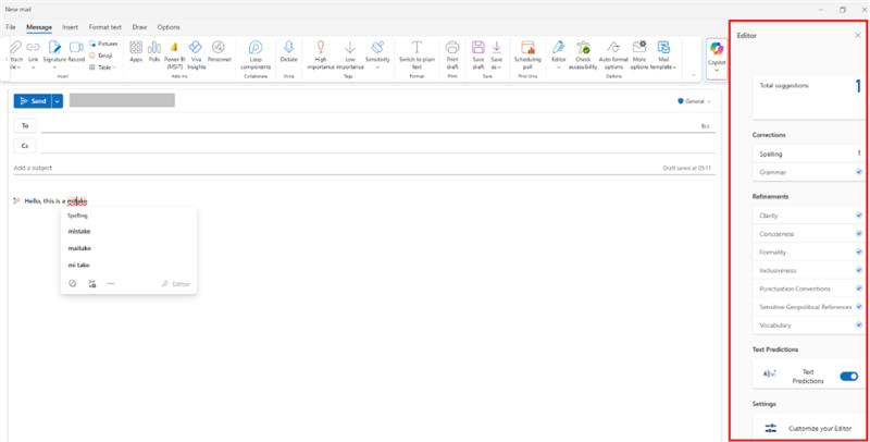 Spellcheck in Outlook - Microsoft Q&A