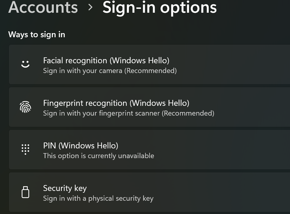 Windows Hello Pin unavailable - Microsoft Q&A