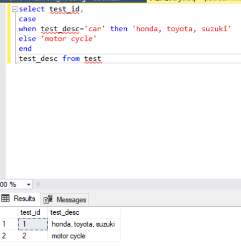 Sql Query Case Microsoft Q A