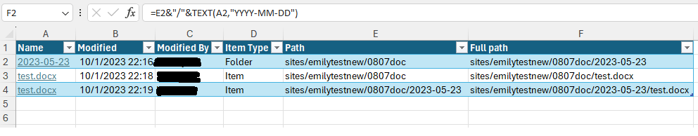 How can I tell SharePoint "Export to Excel" to store a folder name as text rather than translate ...