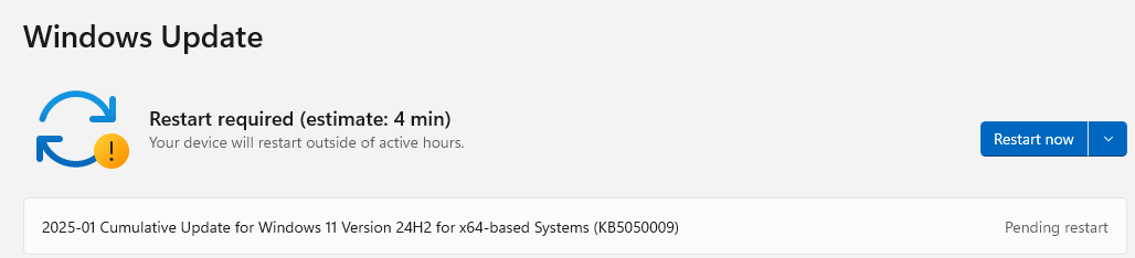 2025-01 Cumulative Update for Windows 11 Version 24H2 for x64-based ...