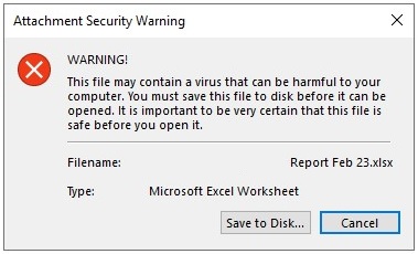[Outlook] Attachment security warning - Save to Disk - Microsoft Q&A