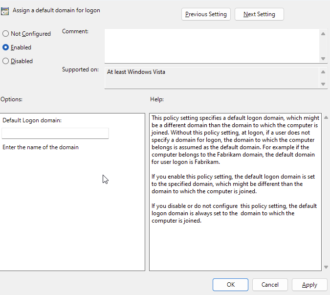 How do i change the default login from a domain user to a local user ...