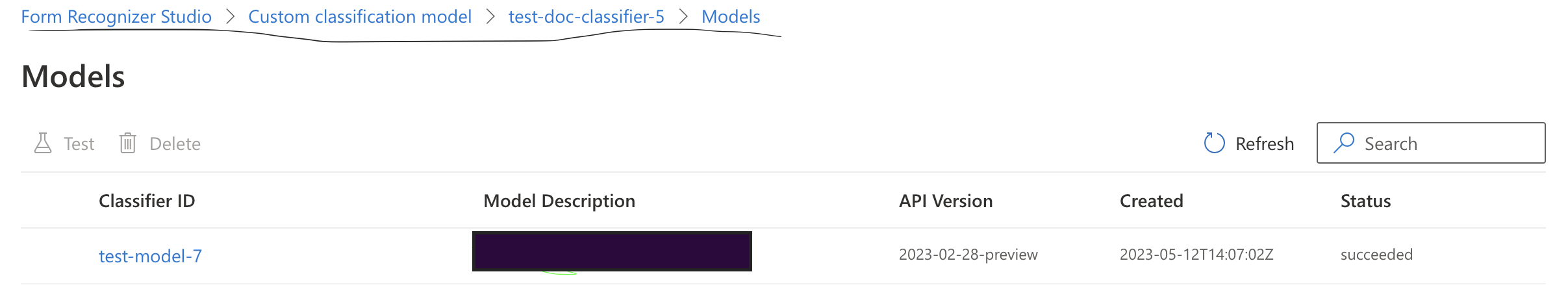 I have trained Custom Model for Classification using Form Recogniser Studio - Microsoft Q&A