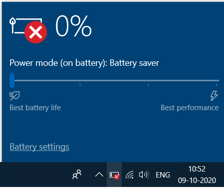 Laptop battery shows 0% but still works perfectly fine - Microsoft Q&A
