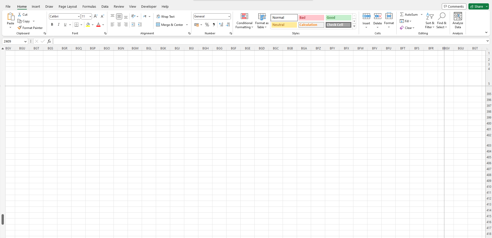 Excel display problem: the sheet disappears or display columns at the ...