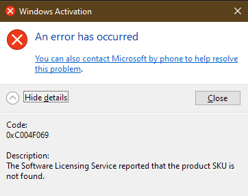 Hardware change re-activation troubleshooting failing as is 'Get Help ...