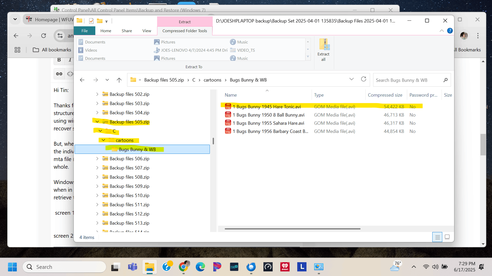 cannot retrieve backup files because of invalid mediaID. bin file even though files exist ...