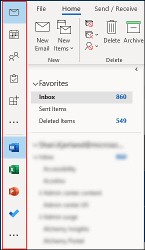 Outlook 365 and navigation bar - Microsoft Q&A