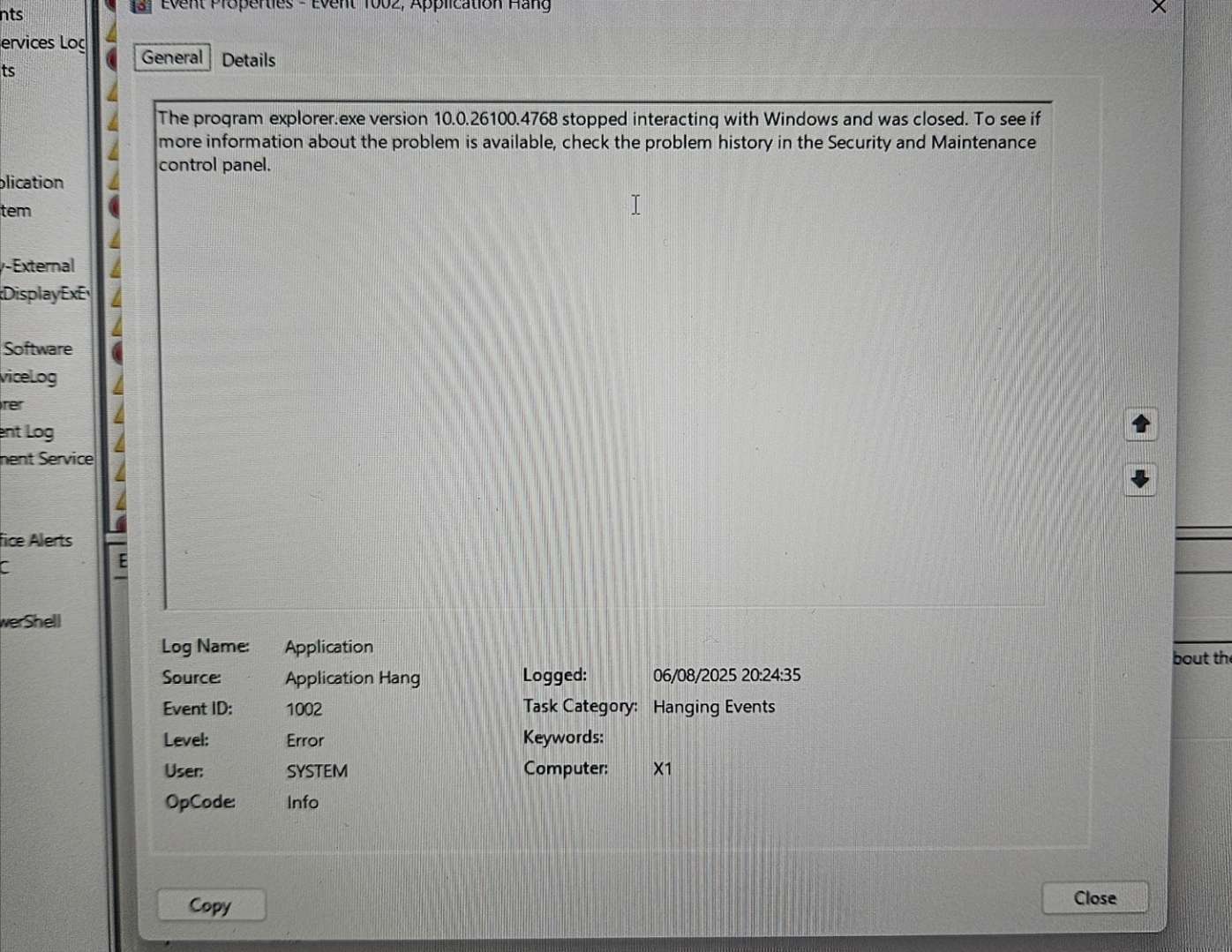 Windows 11 when moving icons explorer crashes - Microsoft Q&A