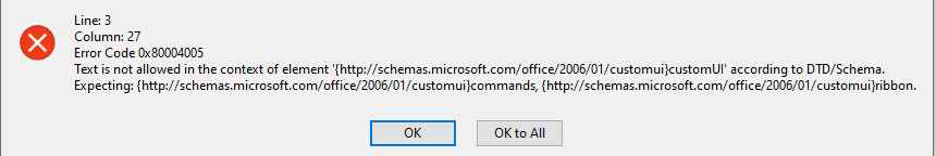 Custom Ribbon Load Error - Microsoft Q&A