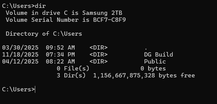 c:\users - user name is missing and folders appear under pictures ...