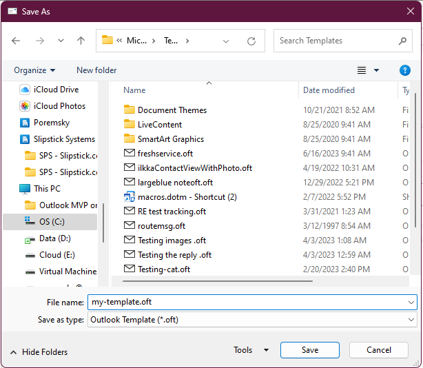 Can you please tell me how to create and save email templates using ...