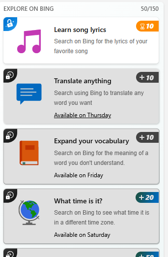 I'm having trouble with the lyrics for Microsoft rewards, I searched ...