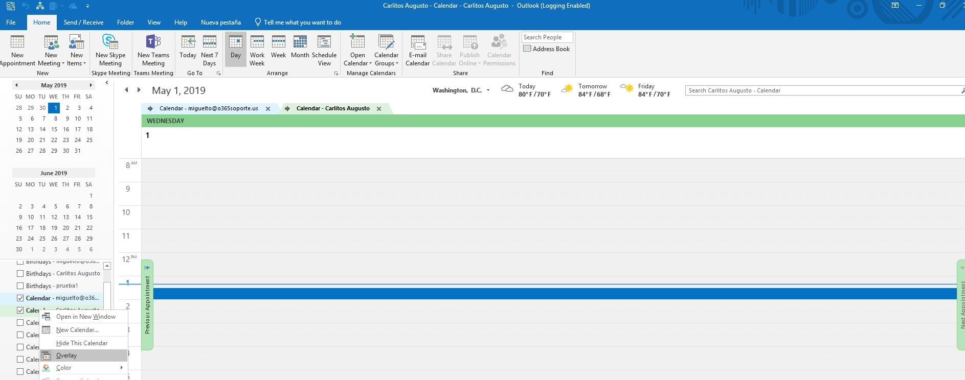 Displaying two calendars in Outlook, side-by-side. - Microsoft Q&A
