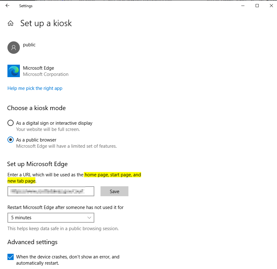 Edge Chromium Kiosk Mode - Can You Set A Custom Home Page/New Tab Page ...