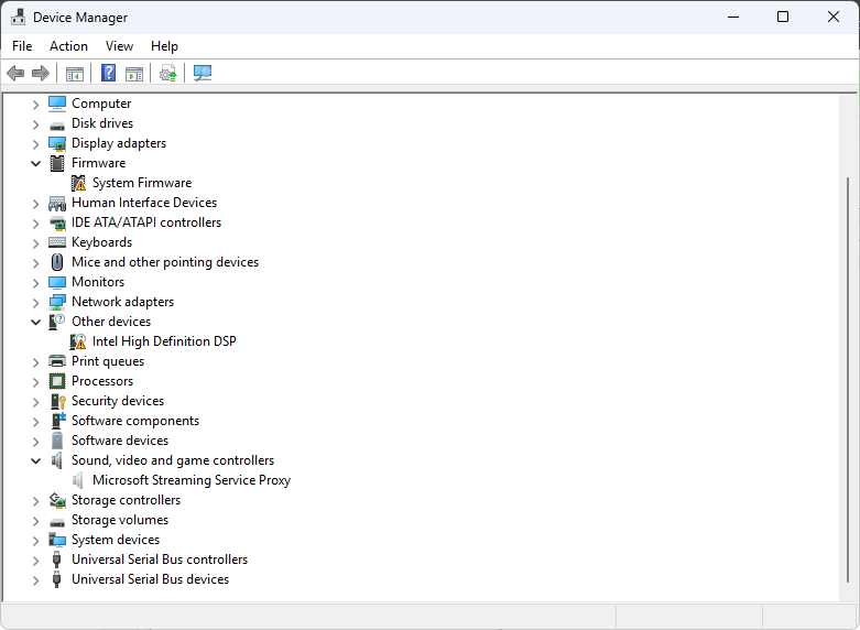 Intel high definition DSP No audio device installed problem ...