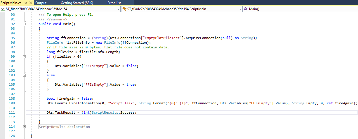 Ssis File System Task Move Files To Another Folder If The Record Count Is Greater Than Or