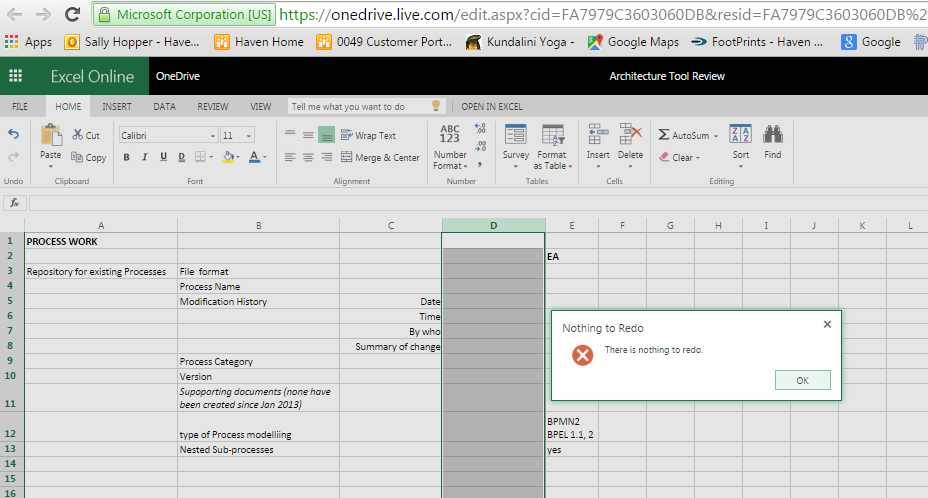 OneDrive version of Excel, CTRL Y, to repeat an action doesn't work. - Microsoft Q&A