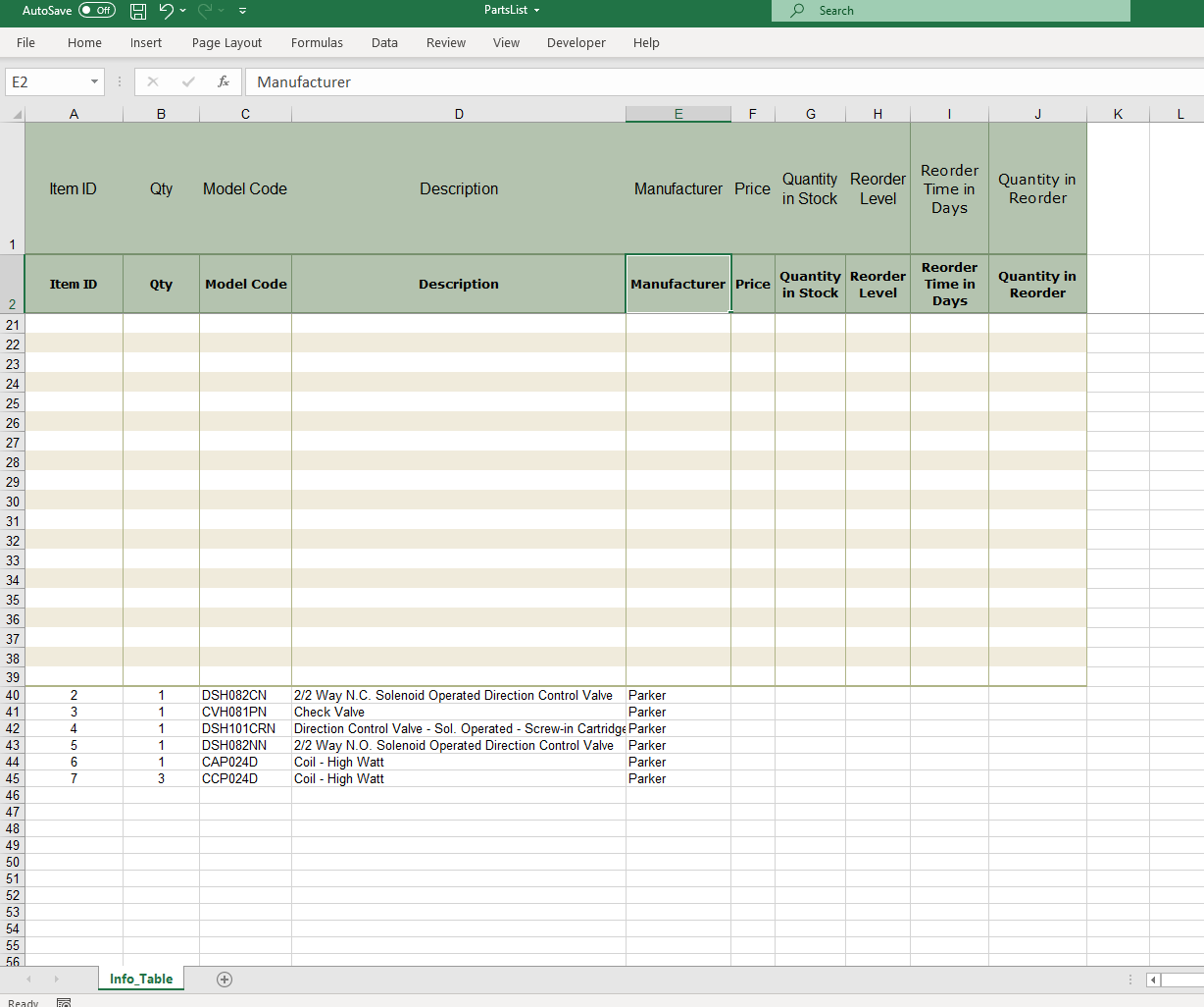 How To Start Exporting Data To An Excel File From A Particular Row Of