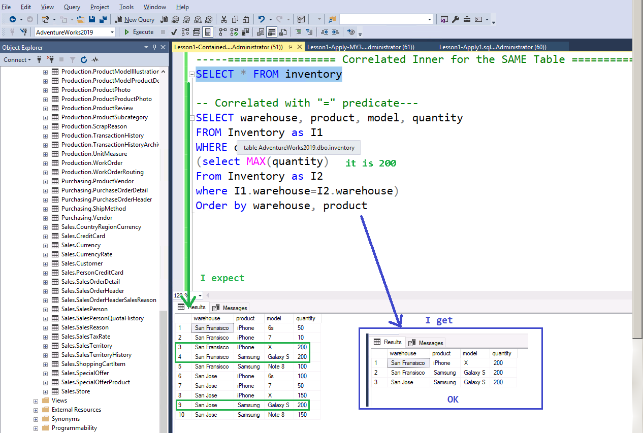 Question On Correlated Subquery Microsoft Qanda