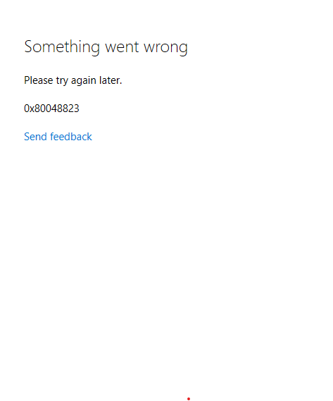 How to fix Windows microsoft log in error 0x80048823 - Microsoft Q&A