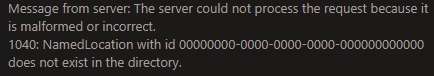 The server could not process the request because it is malformed or ...