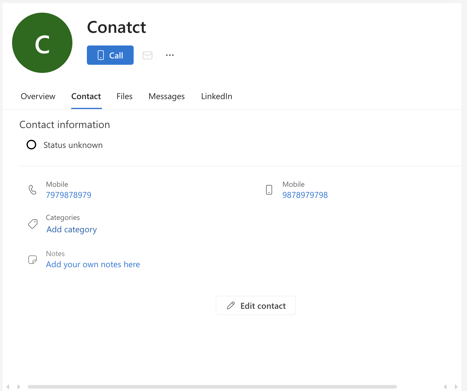 Incorrect Info In Contact Graph Api Microsoft Qanda 
