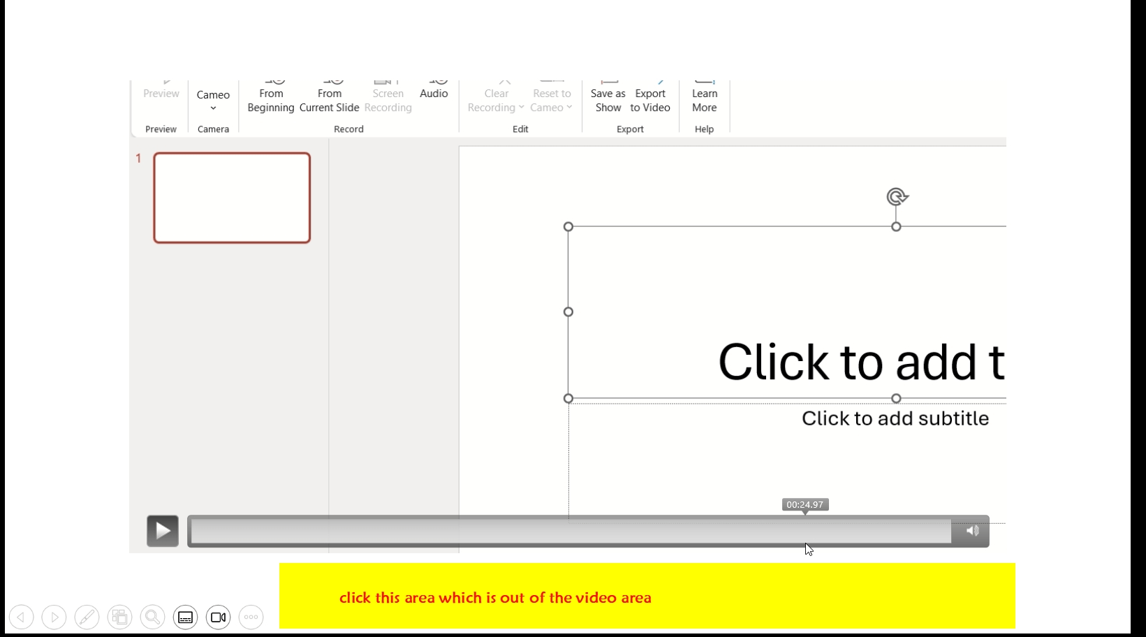 Play a video and click to move to next slide is not working - Microsoft Q&A