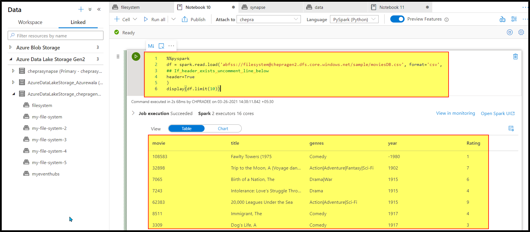 Azure Synapse Spark Pool Configure Authentication To Blob Storage Microsoft Qanda 8515