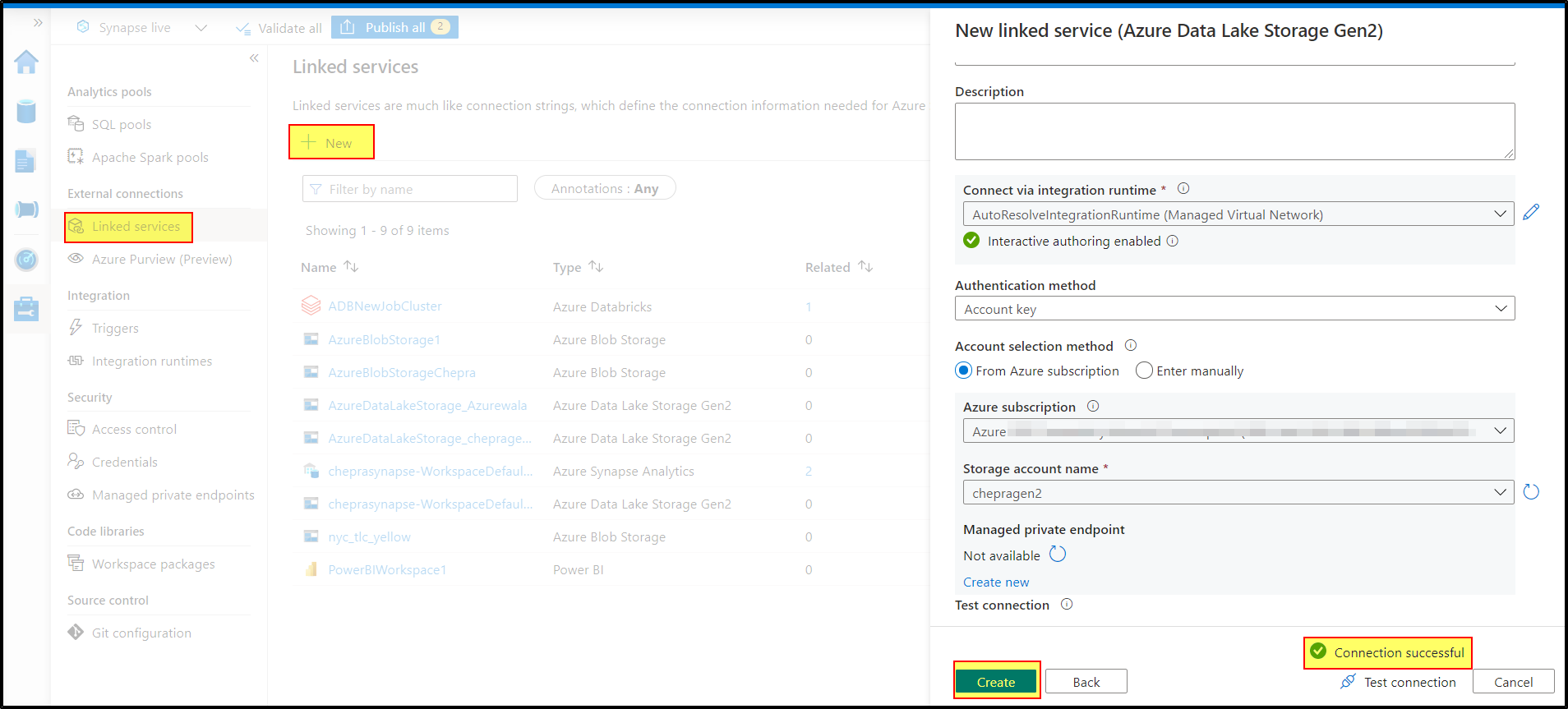Azure Synapse Spark Pool Configure Authentication To Blob Storage Microsoft Qanda 7121